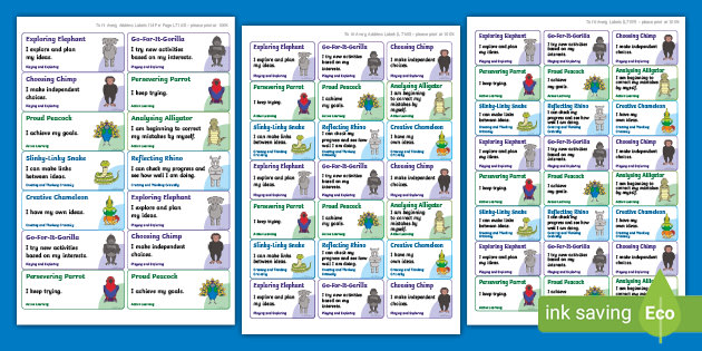 Characteristics of Effective Teaching and Learning Stickers