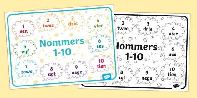 Afrikaans Numbers | twinkl.com.au
