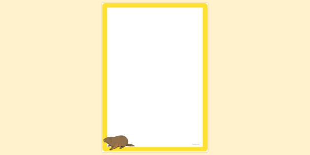 FREE! - Groundhog Page Border (teacher made)