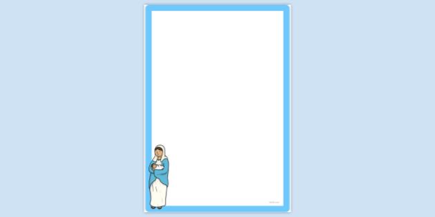 FREE! - Mary and Jesus Page Border | Page Borders | Twinkl