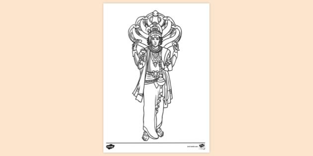 FREE! - Lord Vishnu Colouring Page | Colouring Sheet