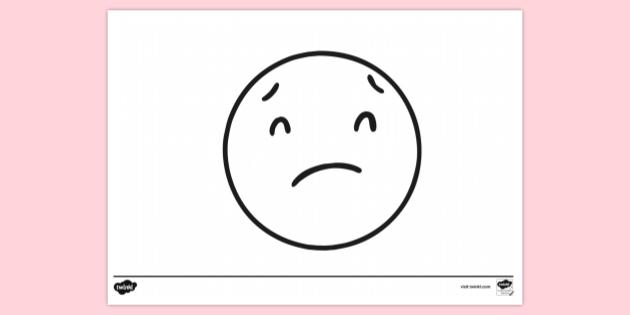 FREE! - 😊 Worried Emoji Eyes Colouring Sheet | Colouring Sheets