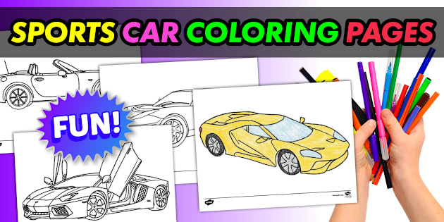 super fast car coloring pages