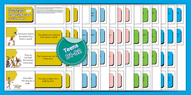 Passive Voice Speaking Cards English Esl Worksheets