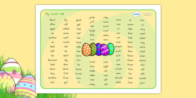 Easter Theme Phase 2 Word Mat