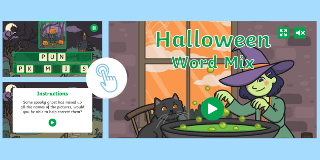 Interactive Halloween Word Mix Game | Twinkl Go!