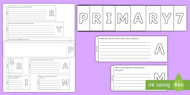 Primary 7 Write-Up Booklet (teacher made)