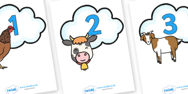 Numbers 0-20 on Animals (teacher made)