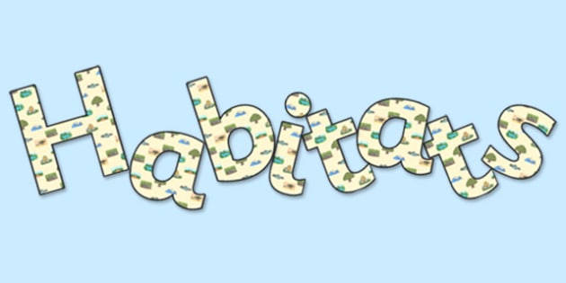 'Habitats' Display Lettering - habitats, habitats lettering, habitats