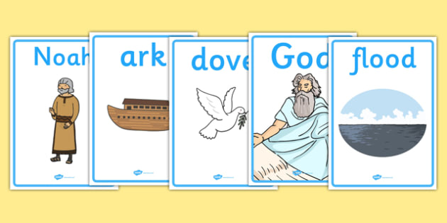Noah's Ark Pictures On Signs - Display Posters - Primary