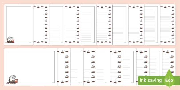 FREE! - Train Page Border | Page Borders | Twinkl