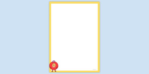 FREE! - Simple Blank Sphere Alien Page Border | Page Borders