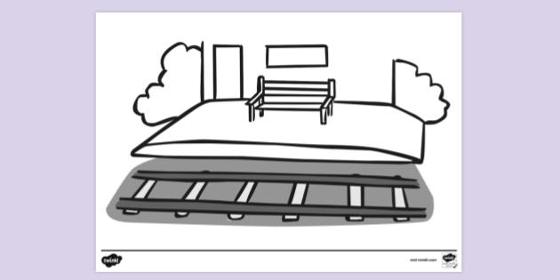 FREE! - Platform Colouring Sheet - Primary Resources