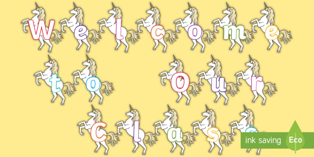 Welcome to Our Class Unicorns Display Cut-Outs