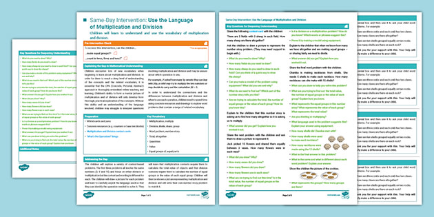 Multiplication Interventions | twinkl.com.au