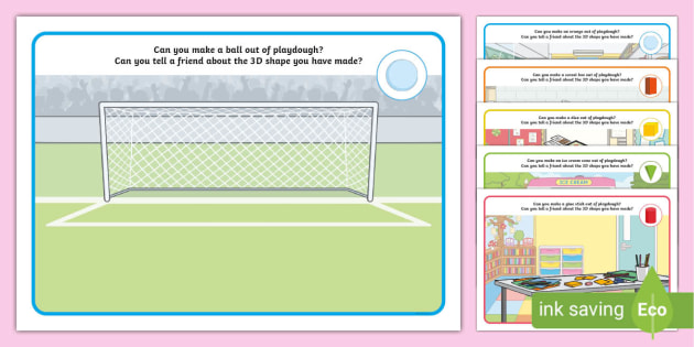 3D Shapes Playdough Mats (creat de profesori)