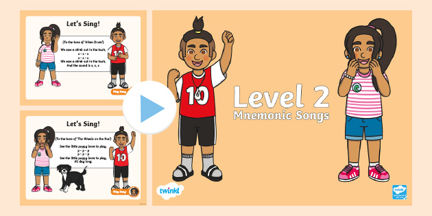 Phonics: Level 2: Mnemonic Songs PowerPoint (teacher made)