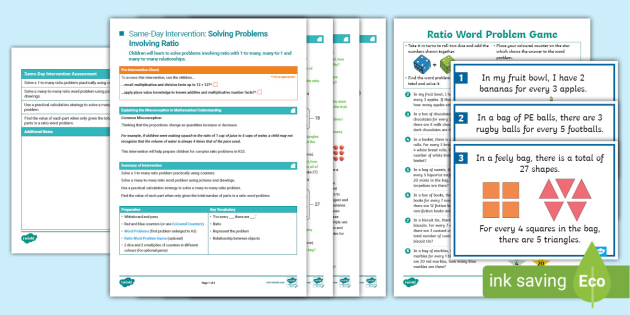 👉 Y6 Maths Intervention: Solving Problems Involving Ratio