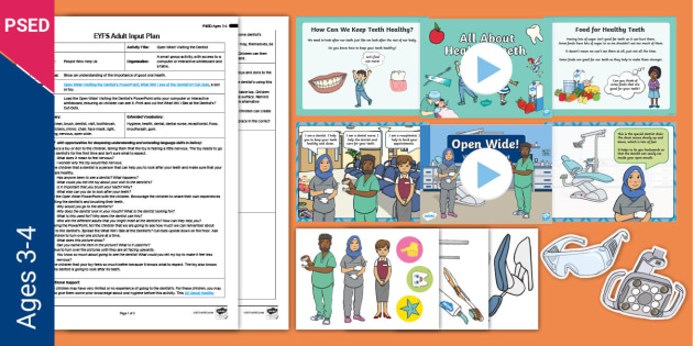 EYFS Open Wide! Visiting the Dentist Adult Input Plan 3-4