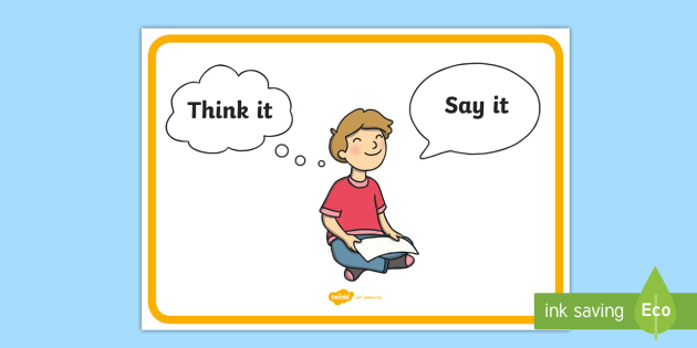 Think It Say It Visual Support Poster (Teacher-Made)