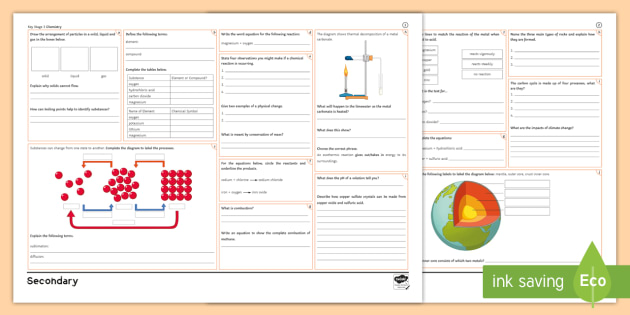 Chemistry Revision Activity Mat | KS3 Chemistry | Beyond