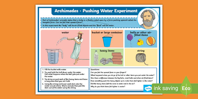 Archimedes' Principle Worksheet | Year 3-4 Science