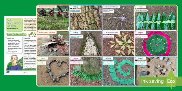 * NEW * Andy Goldsworthy Inspired Nature Art Photo Pack | Twinkl