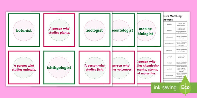 Types of Scientists Matching Cards (Teacher-Made)