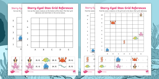 Starry-Eyed Stan Grid Reference Activity (teacher made)