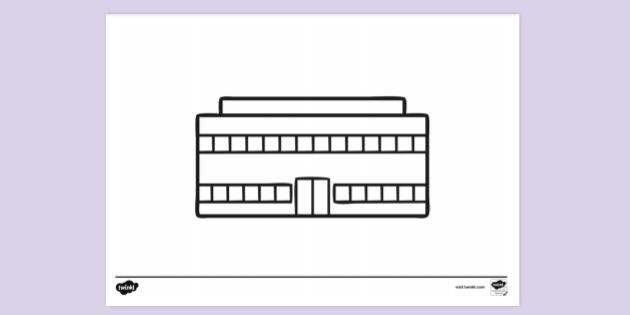 School Map Icon | KS1 Colouring Sheets | Twinkl Resources