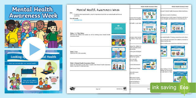 Mental Health Awareness Week KS1 Assembly Pack