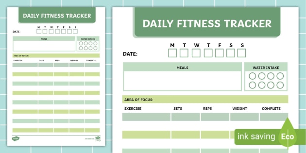 Daily Fitness Tracker | Twinkl Busy Bees (teacher made)