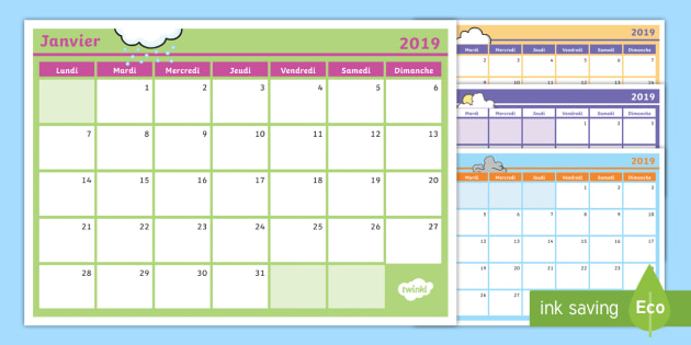 Calendrier 2019 (teacher made)