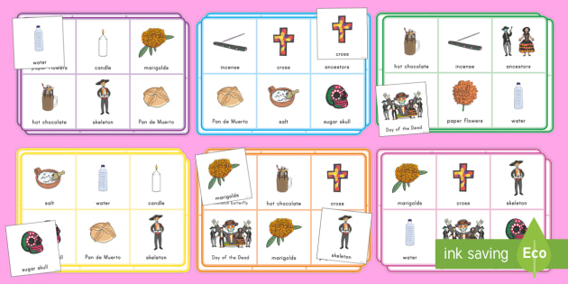 Day of the Dead Bingo - day of the dead, dia de los muertos
