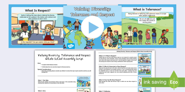 Tolerance and Respect Assembly and Discussion Pack