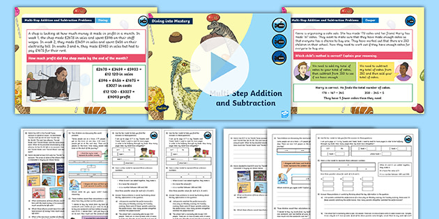 👉 Supports White Rose Y5 Multi-Step Add and Subtract Problems