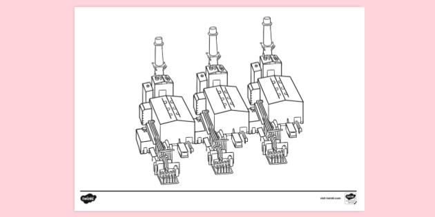FREE! - CCGT Power Station Exterior Colouring Sheet | Colouring Page