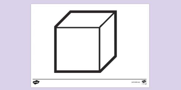 Unit Cube Colouring Sheet Colouring | Colouring Sheets