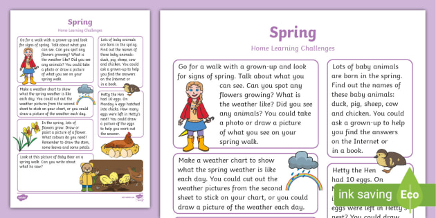 Spring Home Learning Challenge | Twinkl Teaching Resources