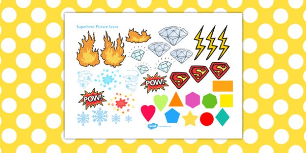Superhero Picture Icons Resource (teacher made)