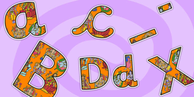 FREE! - Hinduism Themed A4 Display Lettering-hinduism, themed, A4, display