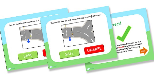 Crossing the Road Safe and Unsafe PowerPoint (teacher made)