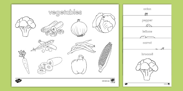 veg coloring pages