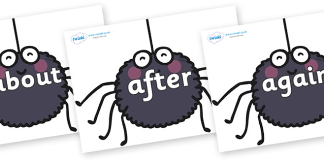 FREE! - KS1 Keywords on Spiders (teacher made)