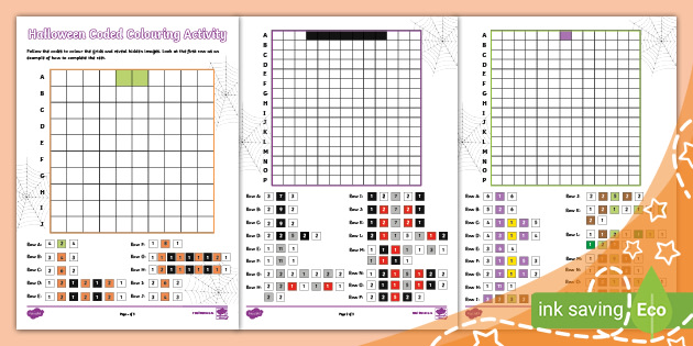 Halloween Coded Colouring Activity (Teacher-Made)