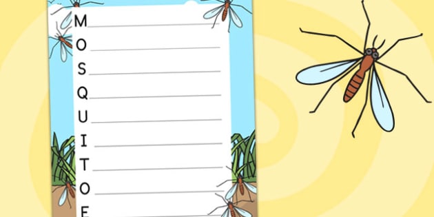 Minibeasts Acrostic Poem Mosquito (teacher made)