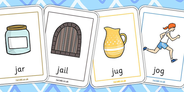 Initial j Sound Playing Cards - ESL J Pronunciation Cards