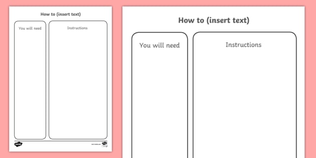 Editable Instruction Writing Frames (teacher made)