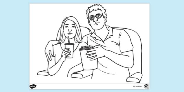 FREE! - On A Date Colouring Page (teacher made)