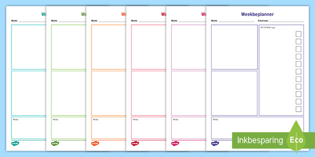 Weekbeplanner vir Onderwysers (Teacher-Made)